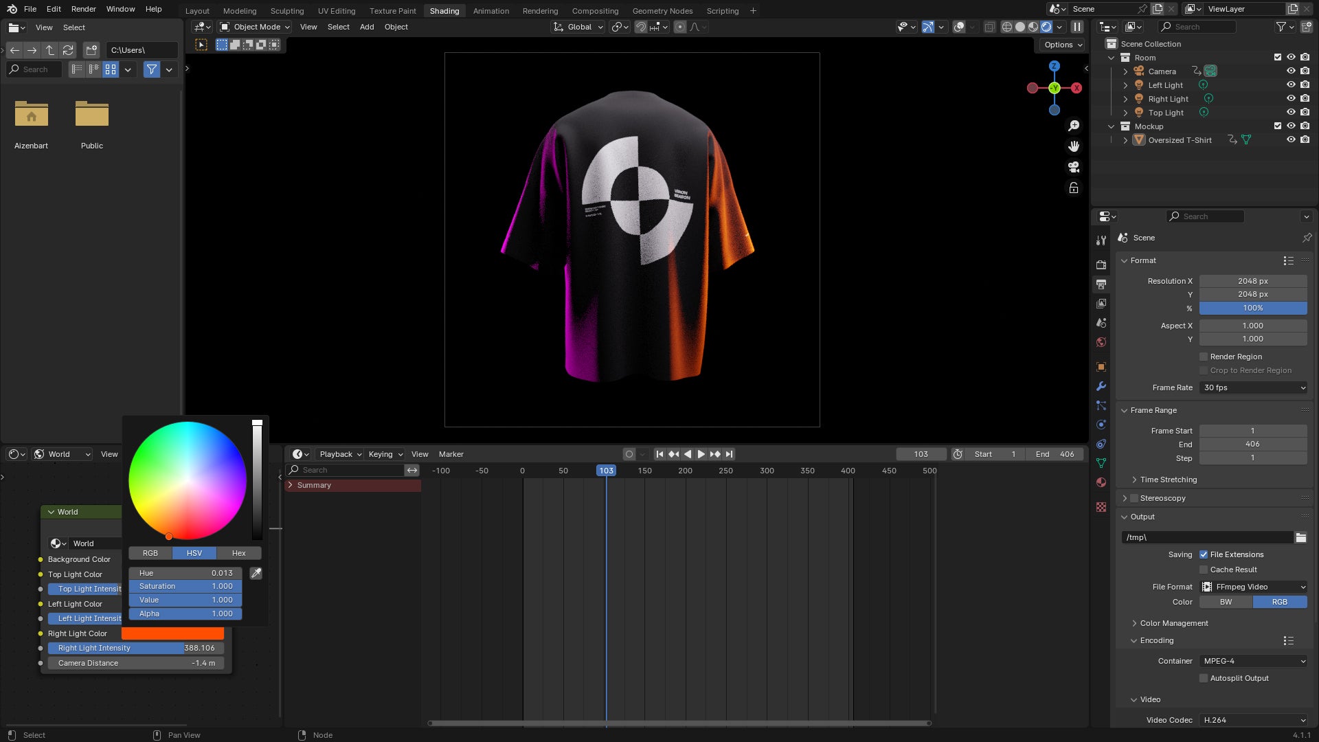 3D Boxy T-Shirt Mockup – Premium Blender Clothing Template – Render Blanks